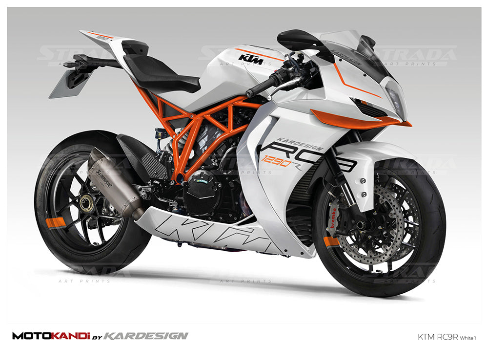 KTM RC9R white 1 – Strada Art Prints