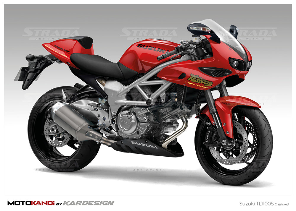 Suzuki TL1000S Classic red – Strada Art Prints